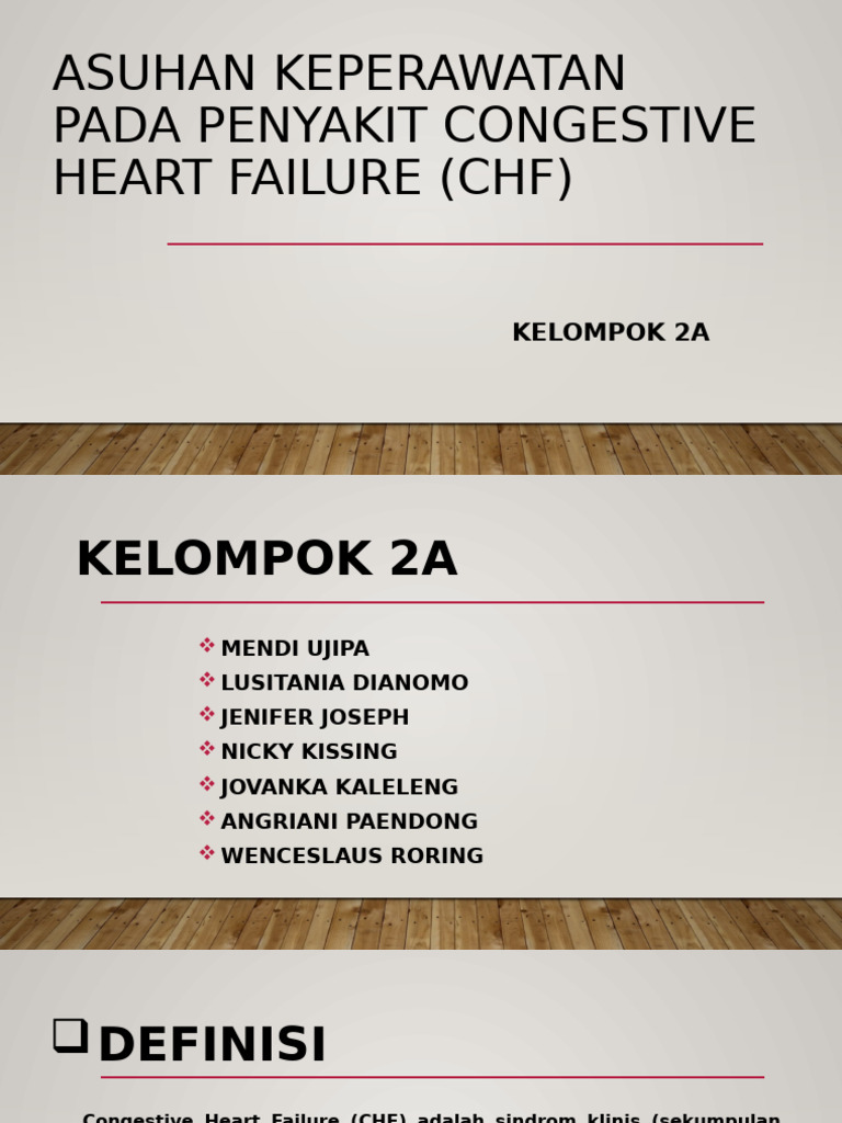 Askep CHF KLP 2a KMB I | PDF