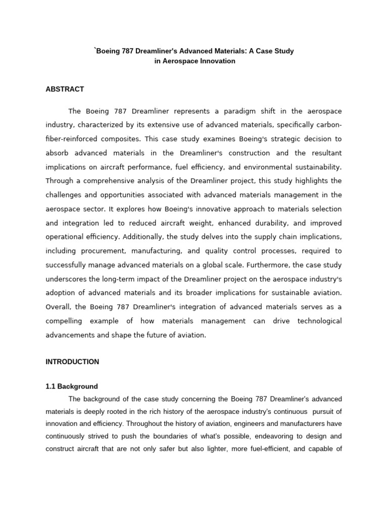 1st Case Study AAM | PDF | Sustainability | Supply Chain