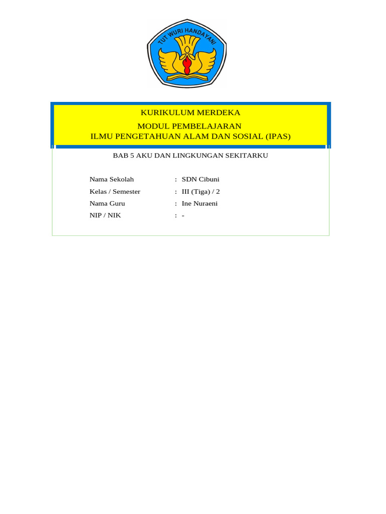 Modul Ajar IPAS Bab 5 | PDF