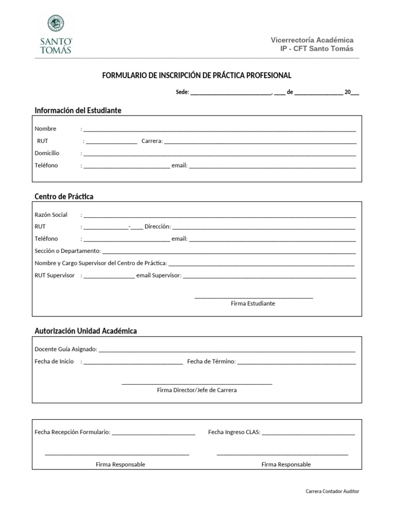 04 - Formulario Inscripción Práctica | PDF