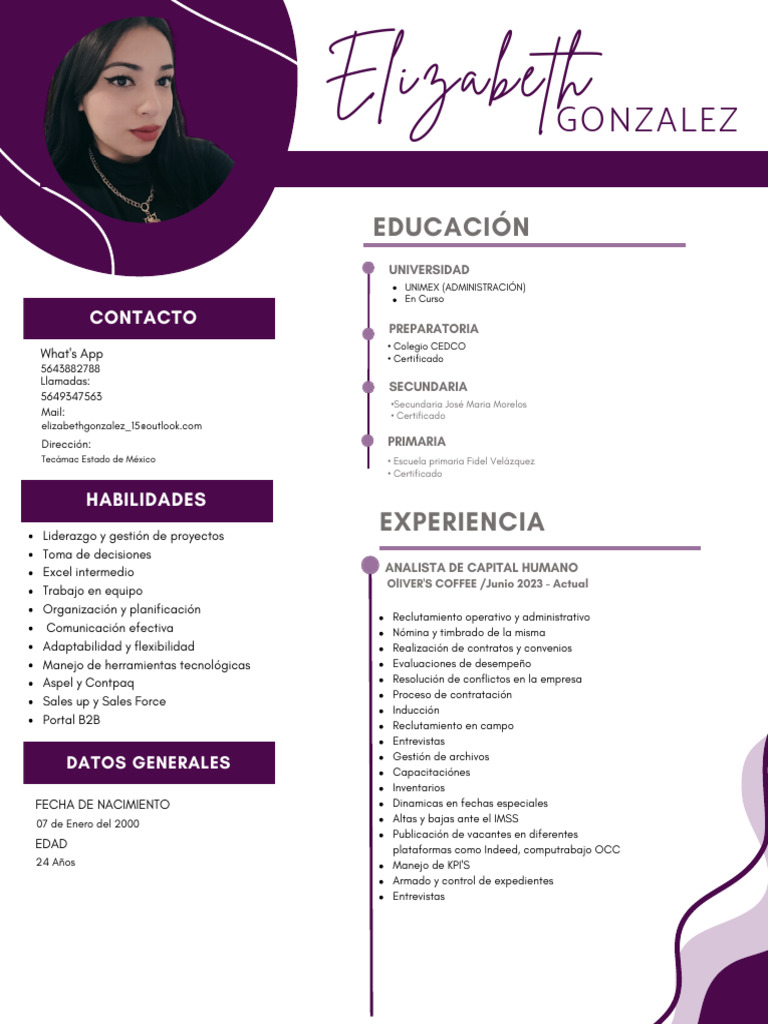 CV - Elizabeth Gonzalez. | PDF | Reclutamiento | Business