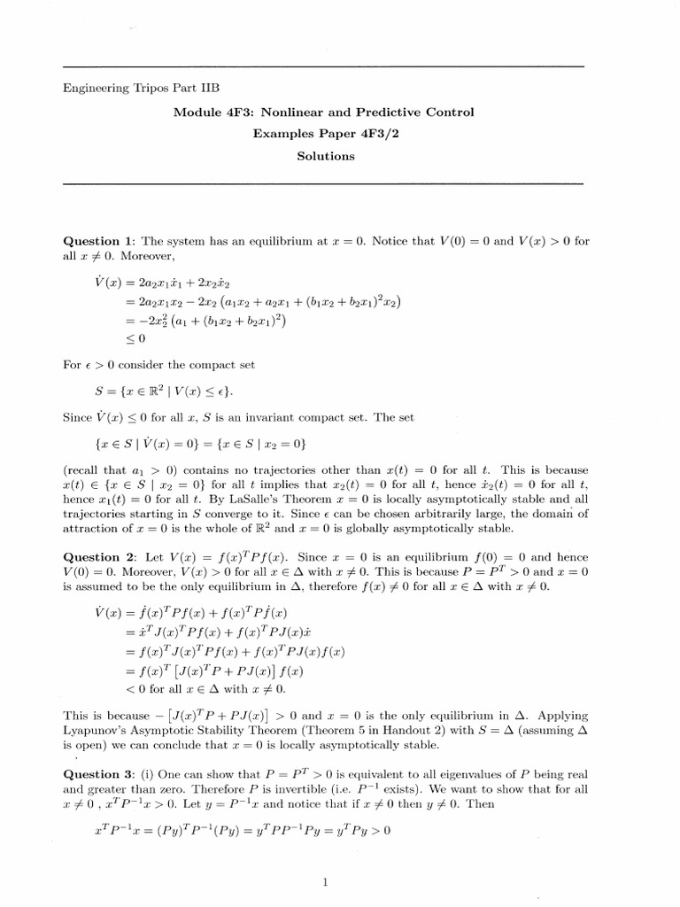 Ex Sheet 2 Solutions Scanned | PDF