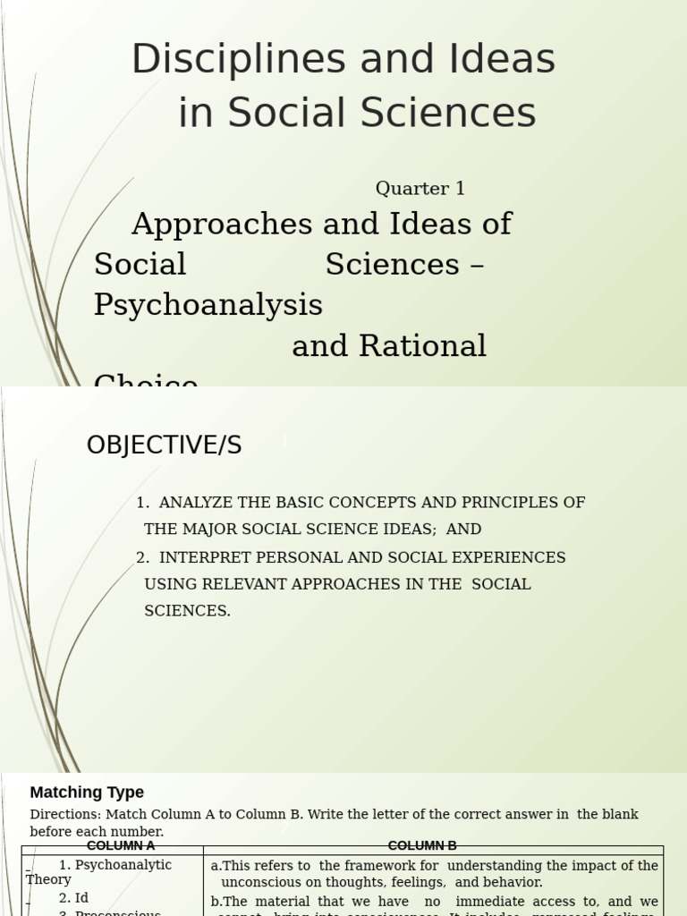 DISS WEEK7 Dominant Approaches and Ideas of Social Sciences ...