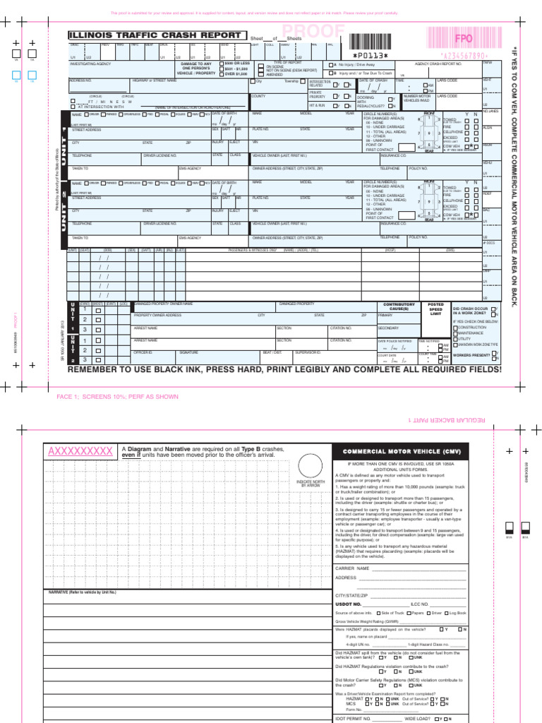 Illinois Traffic Crash Report Form | PDF | Dangerous Goods | Trailer ...