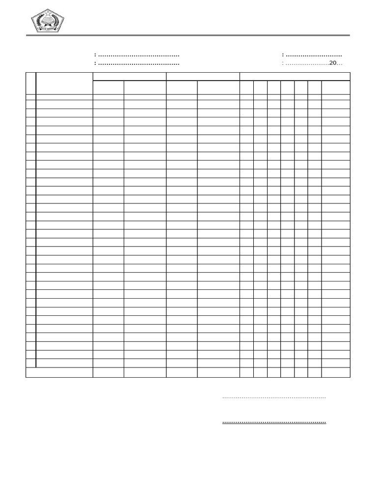 Contoh Absensi Guru Uploud Emis 2025 | PDF