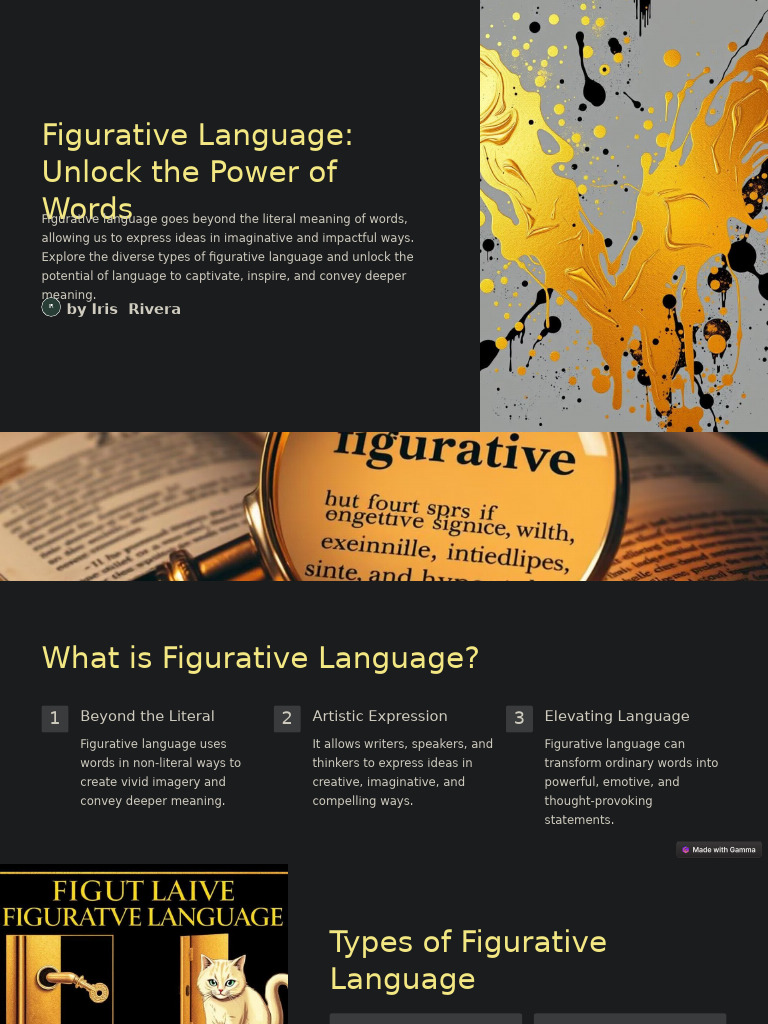 Figurative Language Unlock The Power of Words | PDF | Metaphor ...