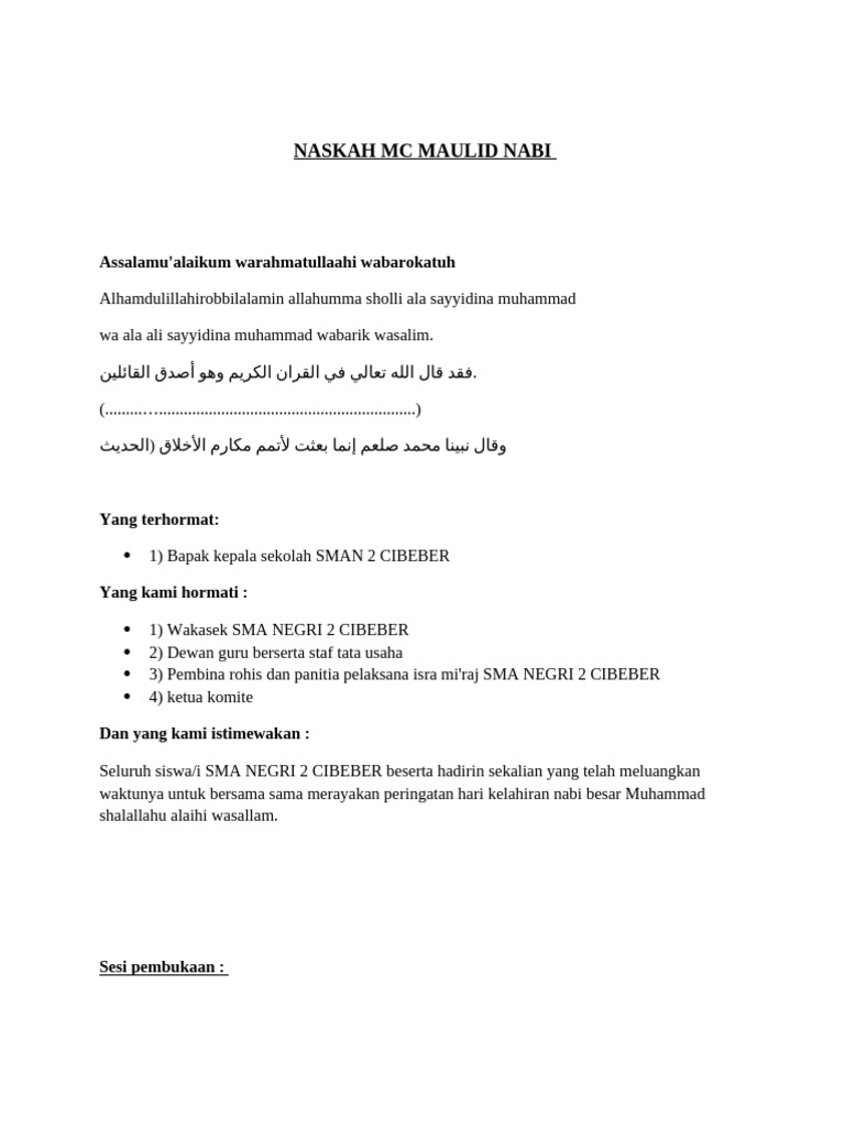 Naskah MC (2024) | PDF