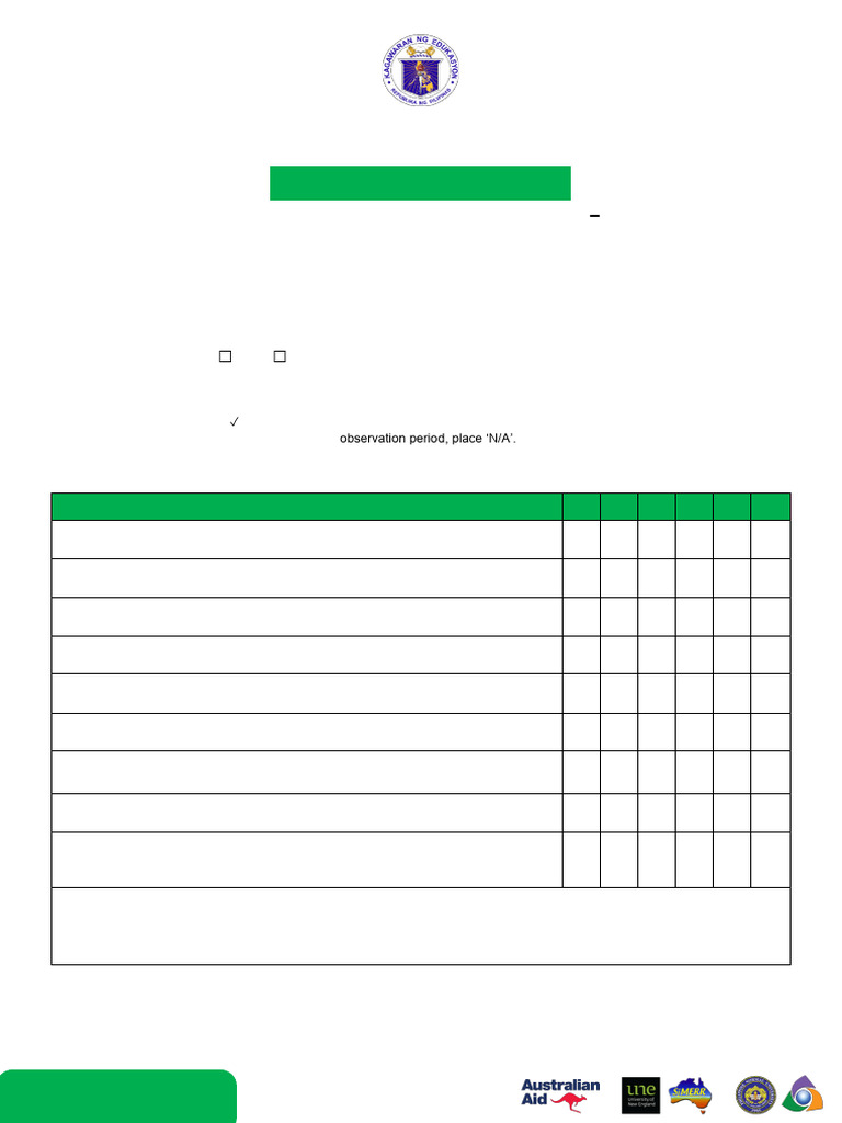 Annex C-3 - COT Rating Sheet For Proficient Teacher For SY 2024-2025 ...