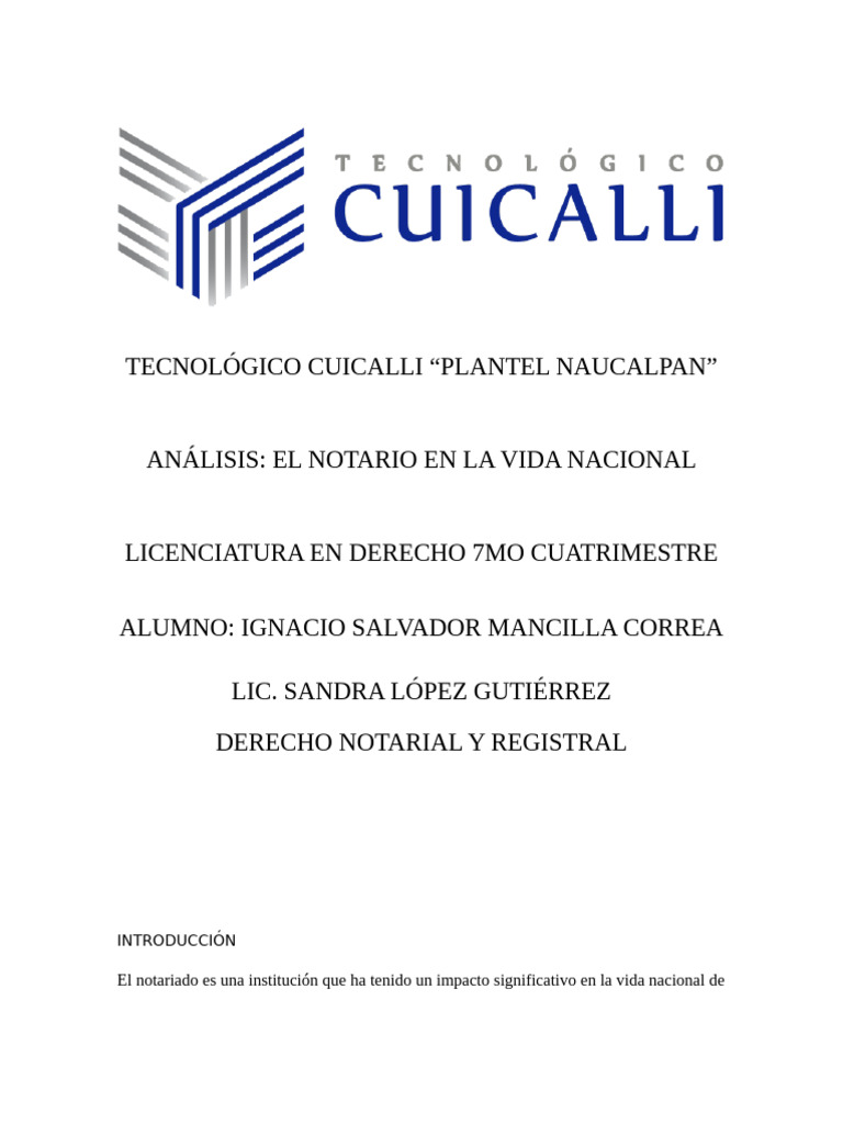 TECNOLÓGICO CUICALLI | PDF