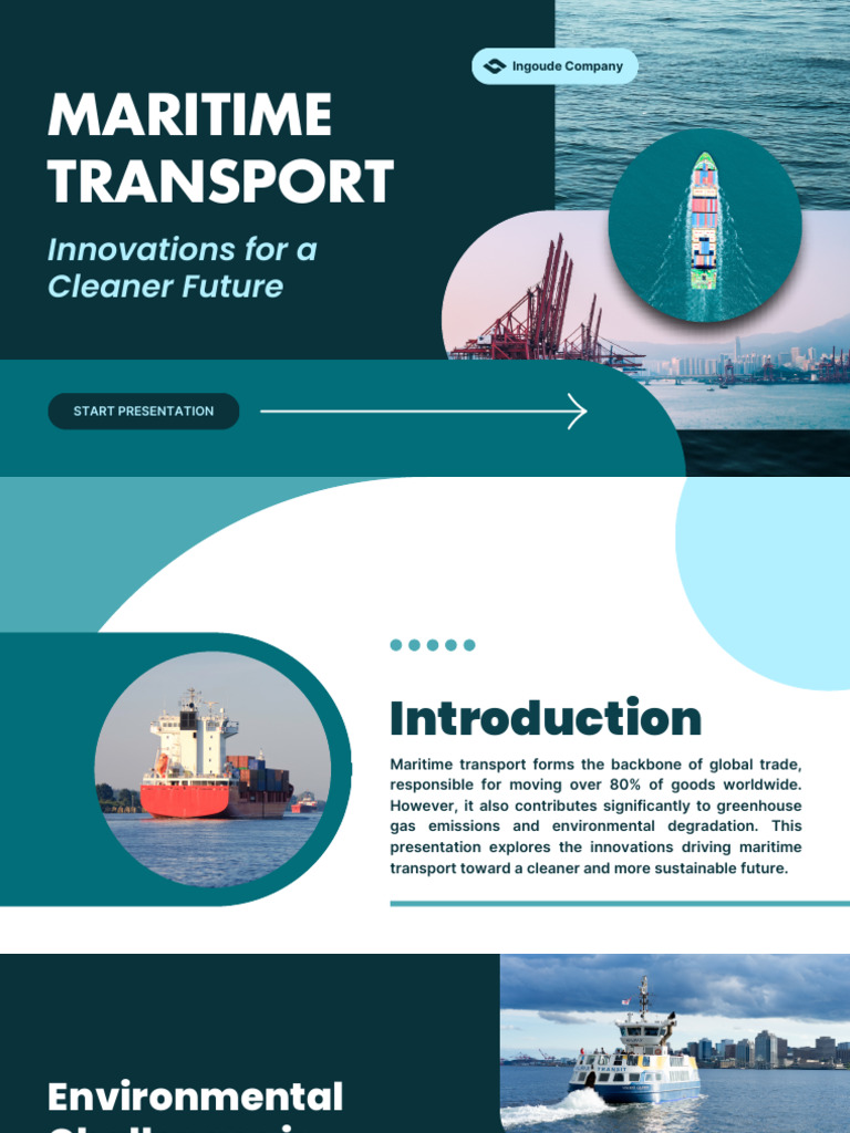 Blue Green and White Simple Maritime Transport Presentation | PDF ...
