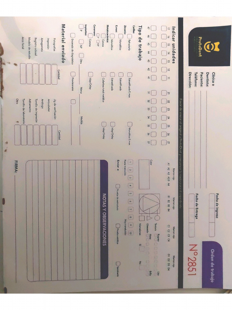 Orden de Lab PRODENT EdoMex | PDF