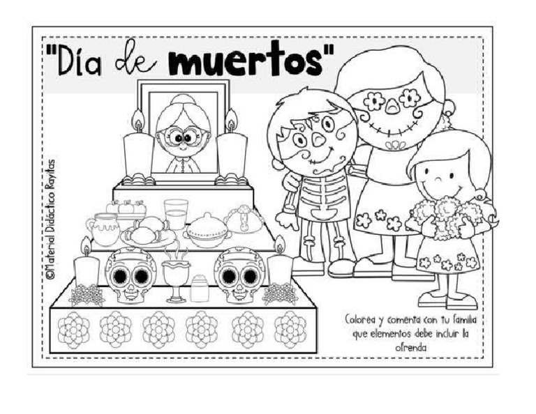 Dibujo de Ofrenda para Colorear | PDF