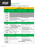 Latest 2025 Lecture Time Table | PDF