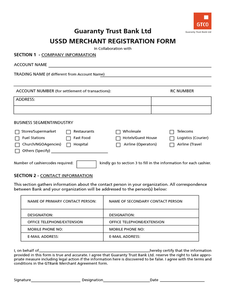737 Merchant Registration Form | PDF | Point Of Sale | Telecommunications
