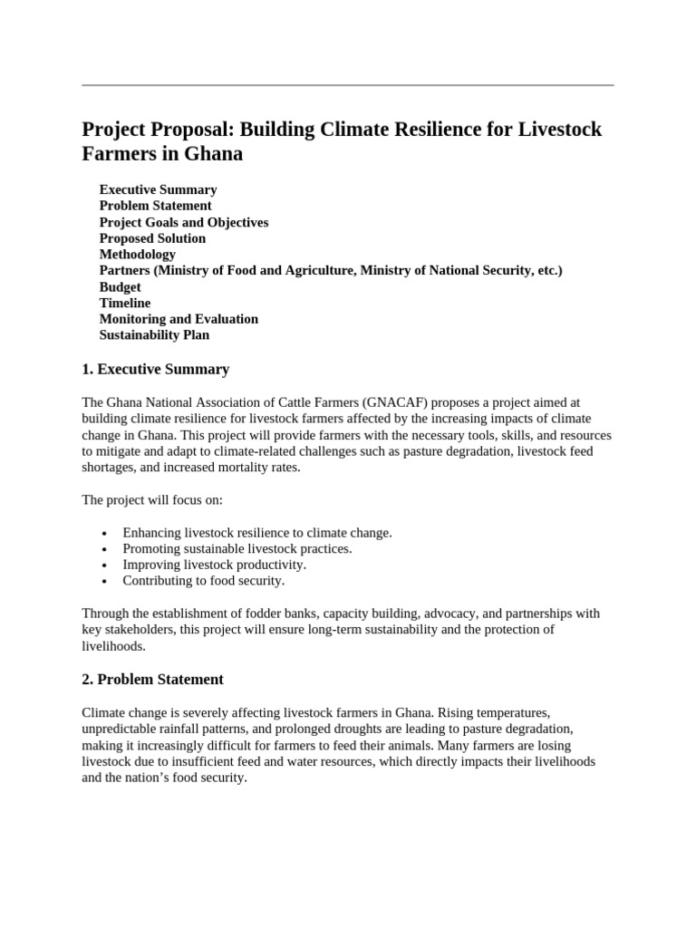 Climate Project Proposal 2 | PDF | Climate Resilience | Agriculture