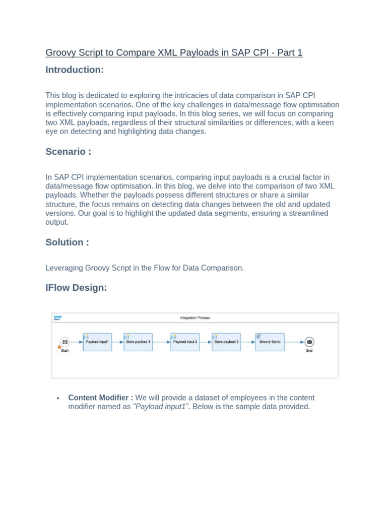 Compare XML Payloads with Groovy in SAP CPI | PDF | Computing | Computer Programming