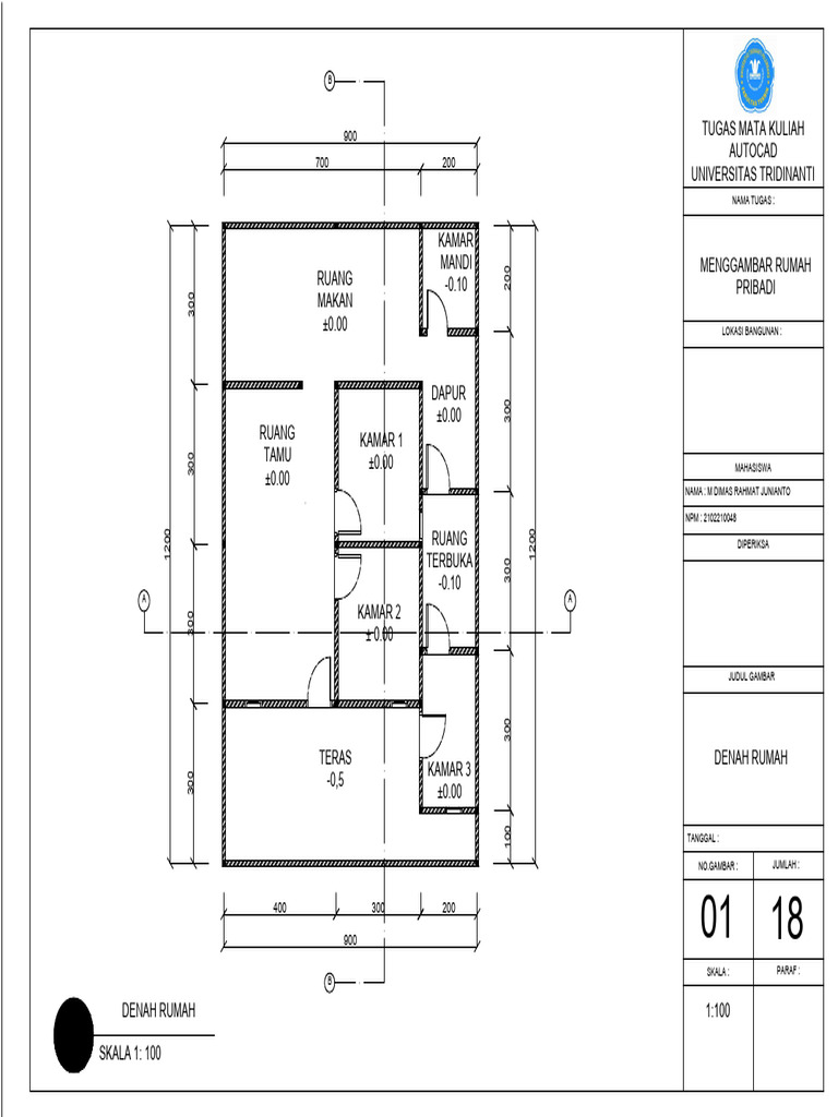 Autocad Rumah | PDF