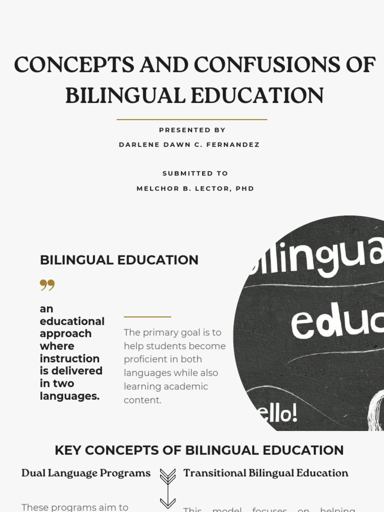 Concepts and Confusions of Bilingual Education | PDF | Multilingualism ...
