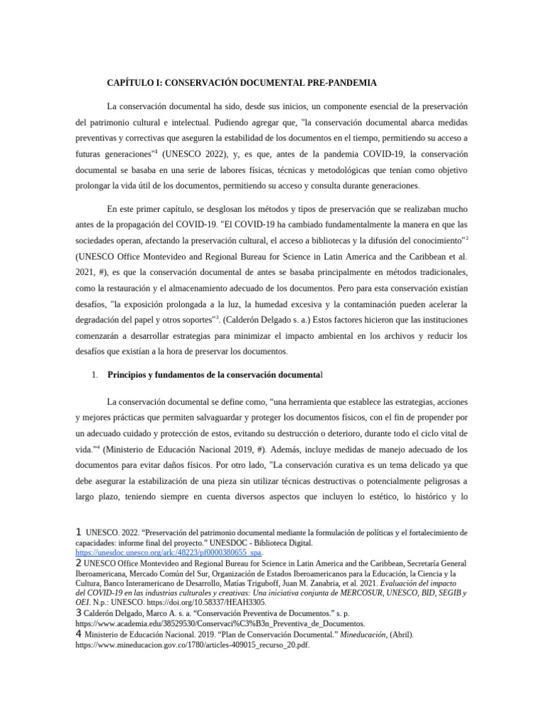 Conservación Documental Pre-COVID | PDF | Gestión de registros