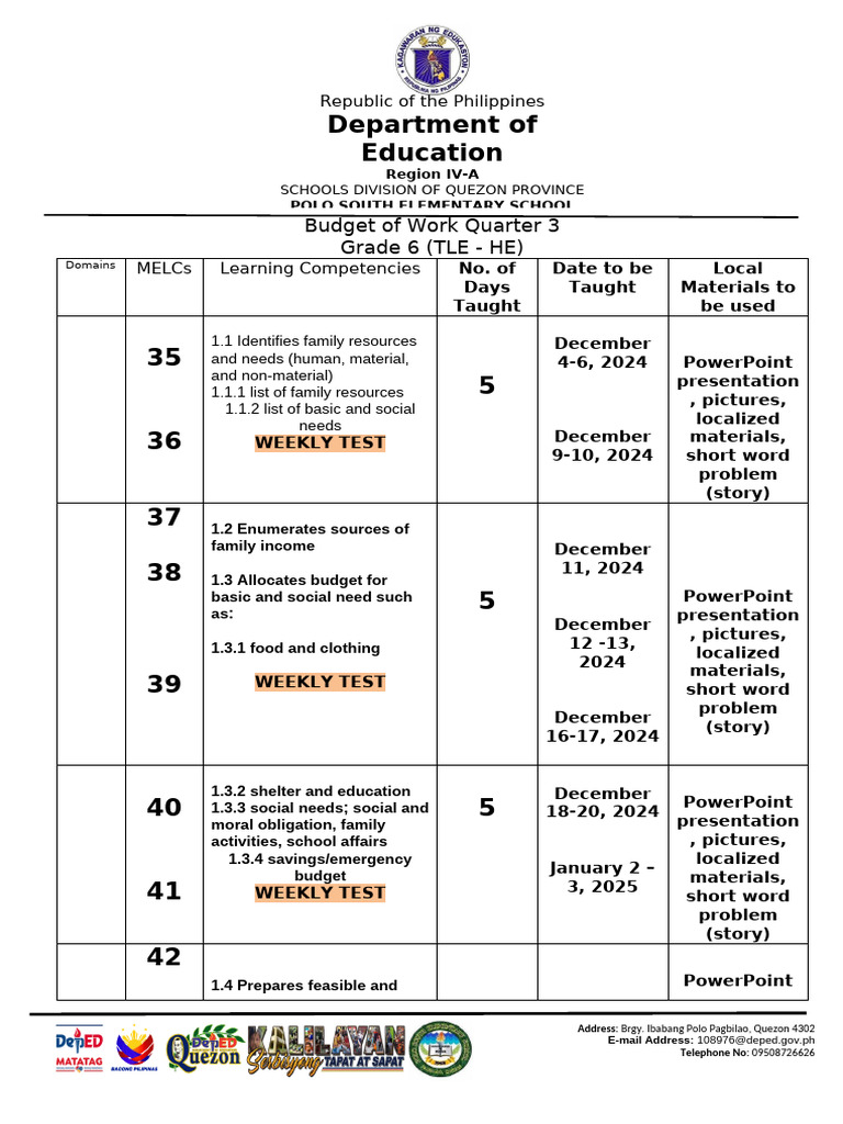 Bow Q3 G6 24 25 Math Fil Esp | PDF
