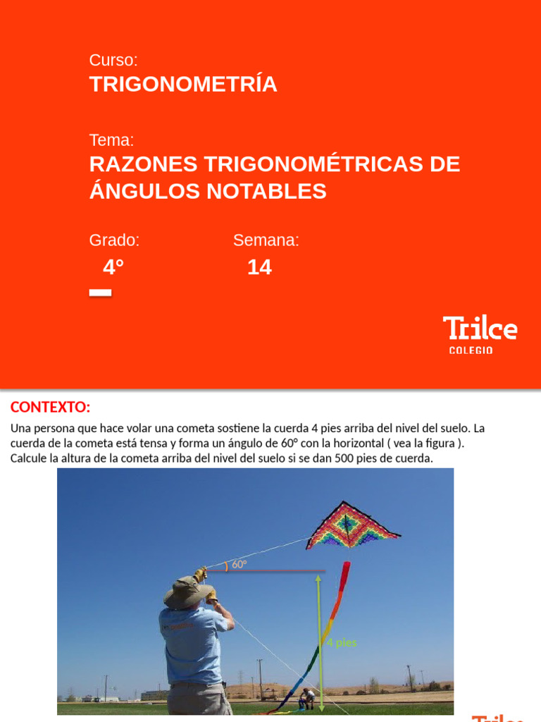 T - 4to - R.T. de Ángulos Notables | PDF | Trigonometría | Funciones trigonométricas