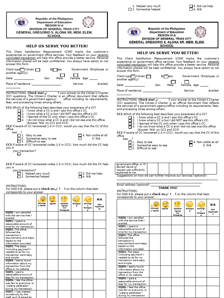 Printable CSM Form Games | PDF