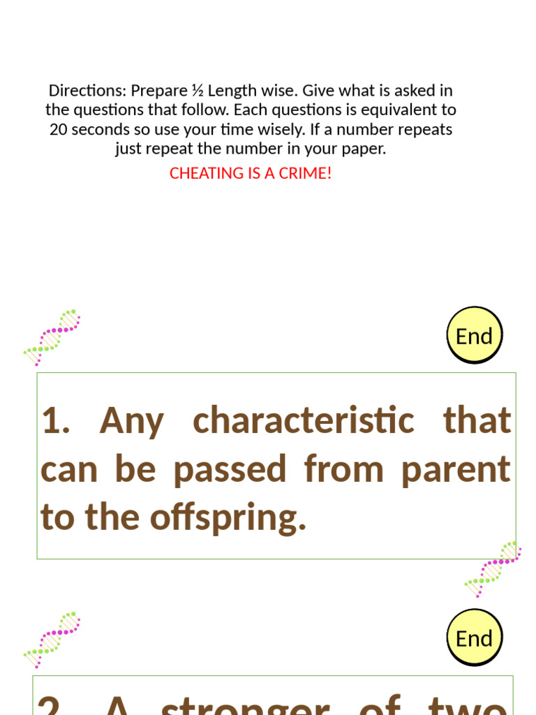 Quiz Genetics | PDF | Nucleotides | Genetics