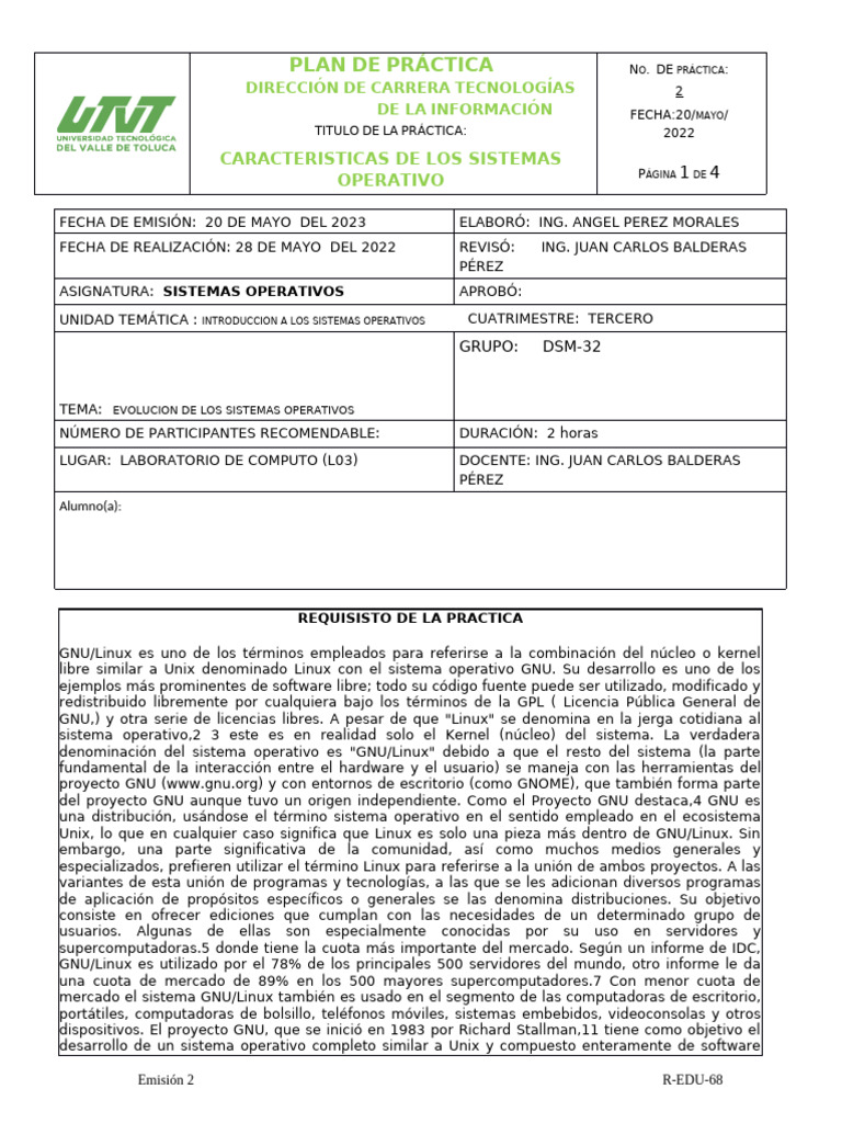 Pract2 Sistemas Operativos | PDF | Distribución de Linux | Ñu