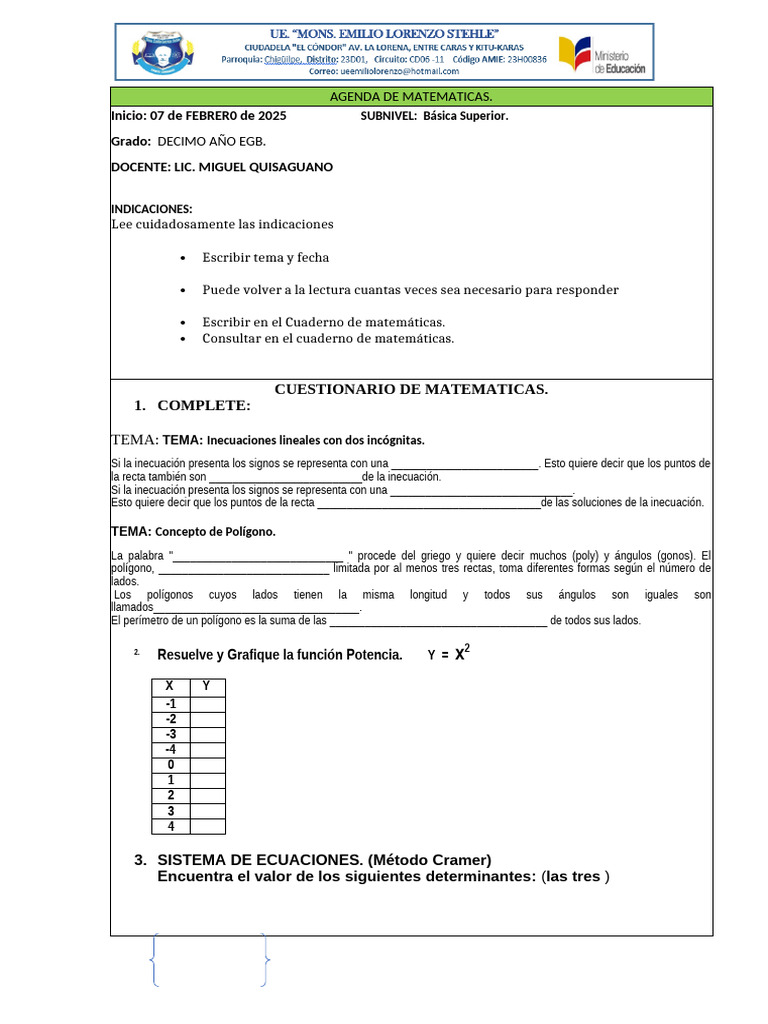 decimo año EGB. (1) | PDF