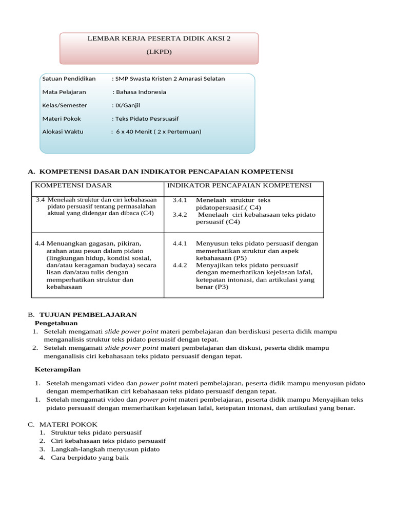 LKPD Aksi 2 PPL | PDF
