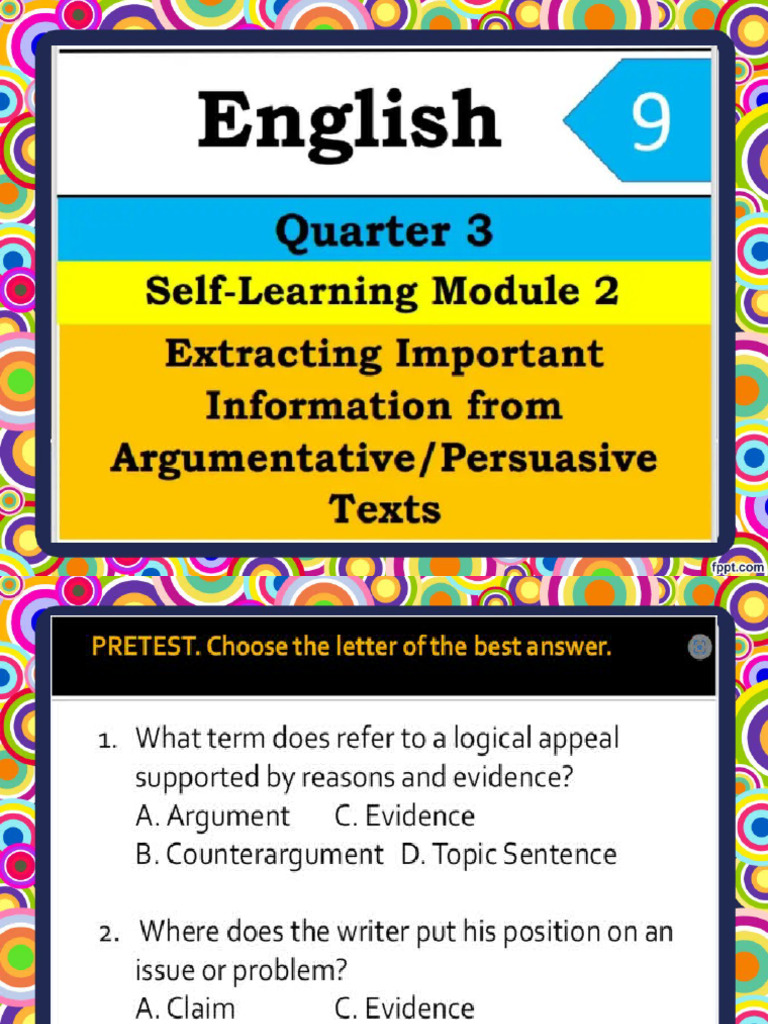 Extracting Information From Argumentative and Persuasive Text | PDF