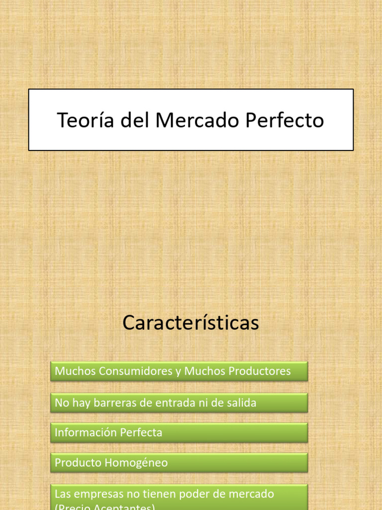 Teoria-del-Mercado-Perfecto | PDF