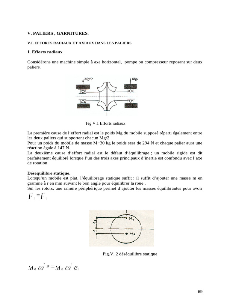 Efforts Radiaux et Axiaux dans les Paliers | PDF | Pression | Palier ...