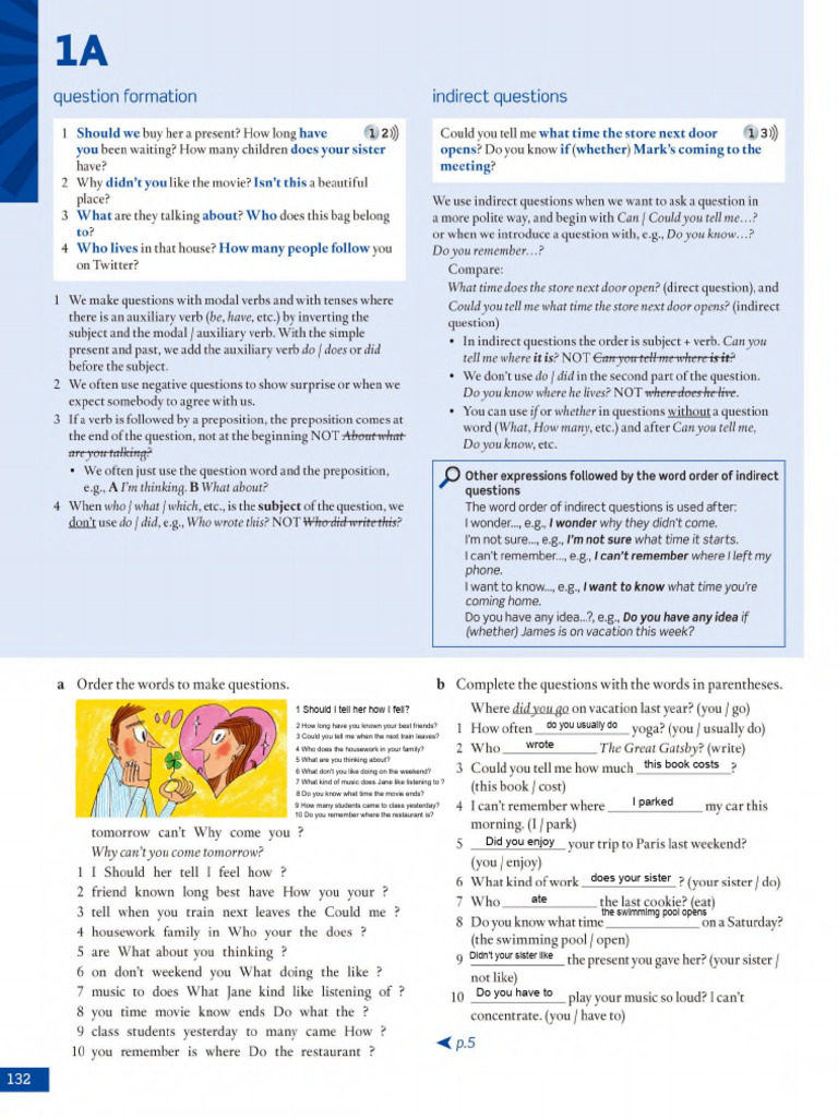 Question Formation and Indirect Questions | PDF