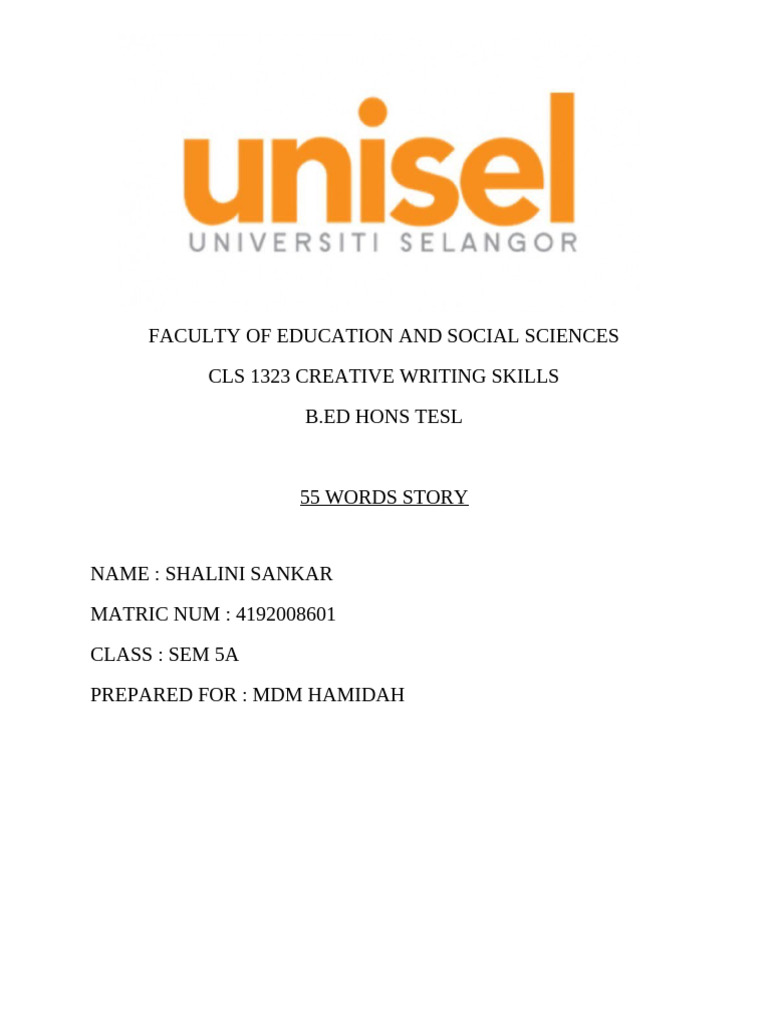 55 Words Story | PDF