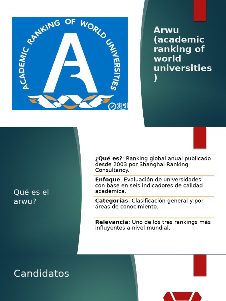 Ranking Universitario Global ARWU | PDF