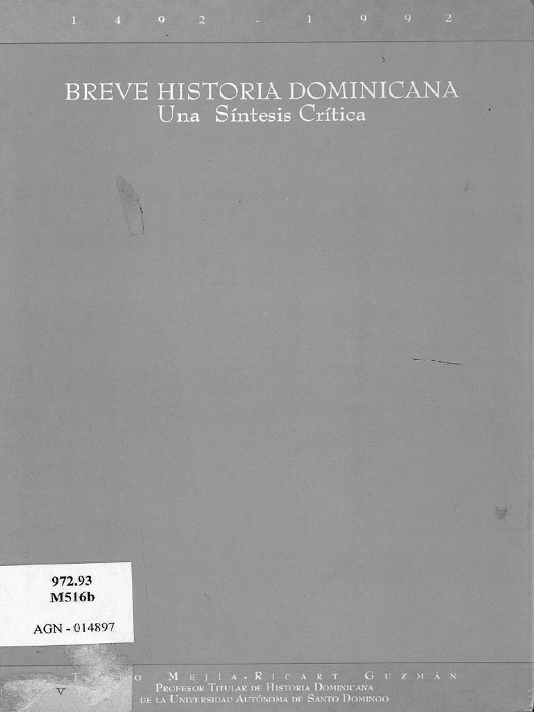 Breve Historia Dominicana (1492-1992) | PDF | Haití | República Dominicana