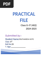IT Practical File Grade 10 | PDF | Computing