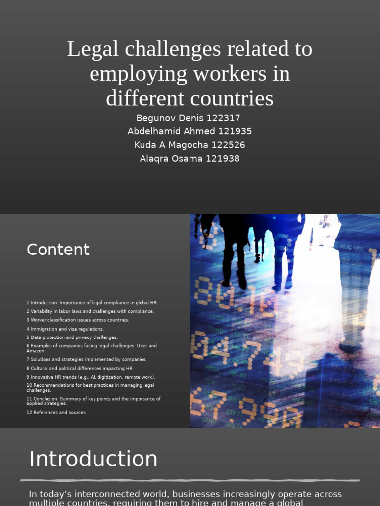 Legal Challenges Related To Employing Workers in Different | PDF ...