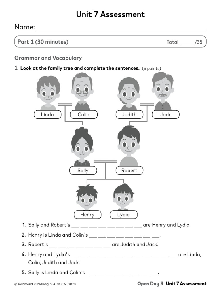 Unit 7 Assessment: Grammar & Vocabulary | PDF