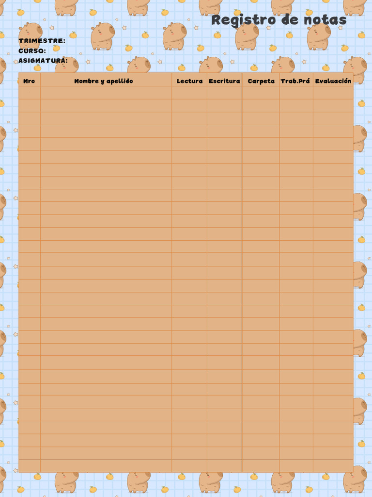 Registro de Notas | PDF