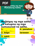Pagsasanay Sa Pagbasa NG Pangunahing Pantig Worksheet | PDF