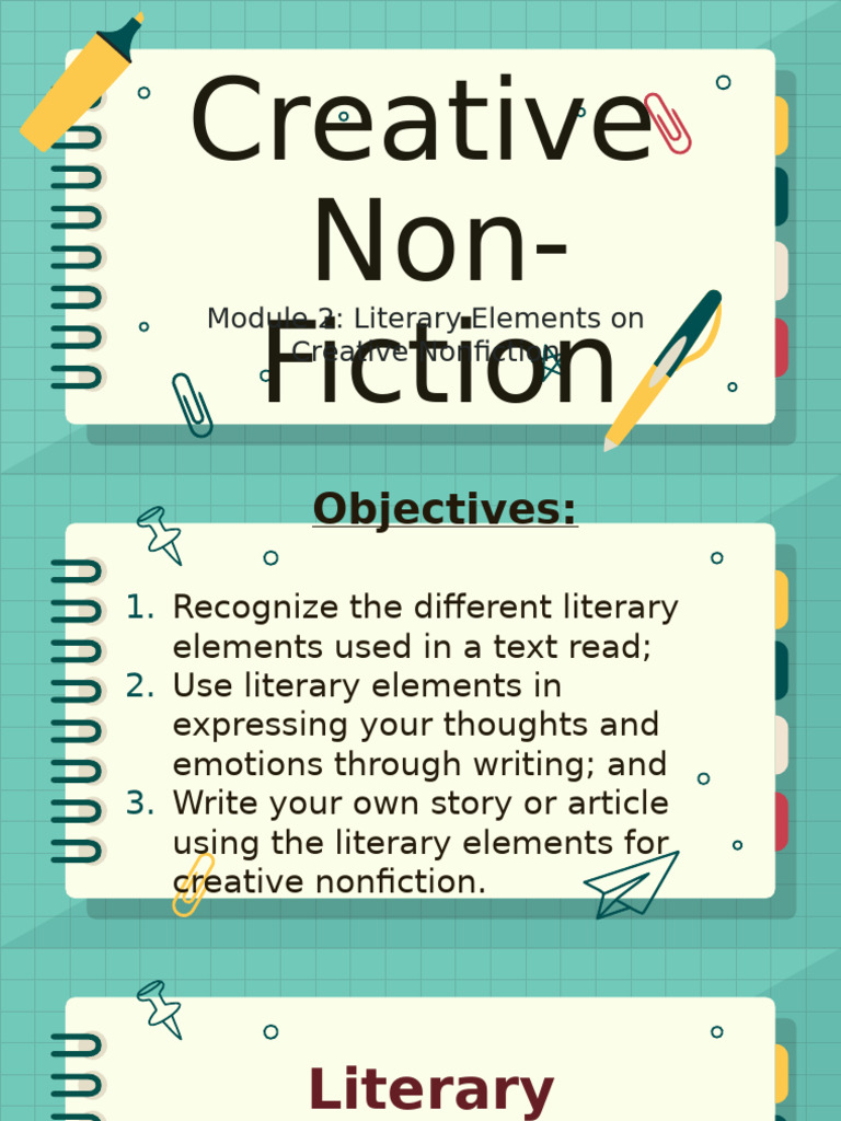 Literary Elements in Creative Nonfiction | PDF | Plot (Narrative)