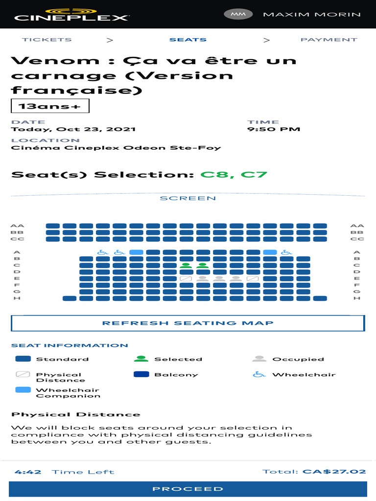 Select Seats - Cineplex Ticketing MVC | PDF
