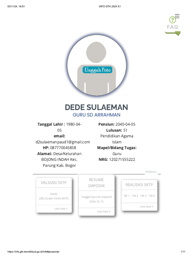 Info GTK 2024 s1 Dede Sulaeman | PDF