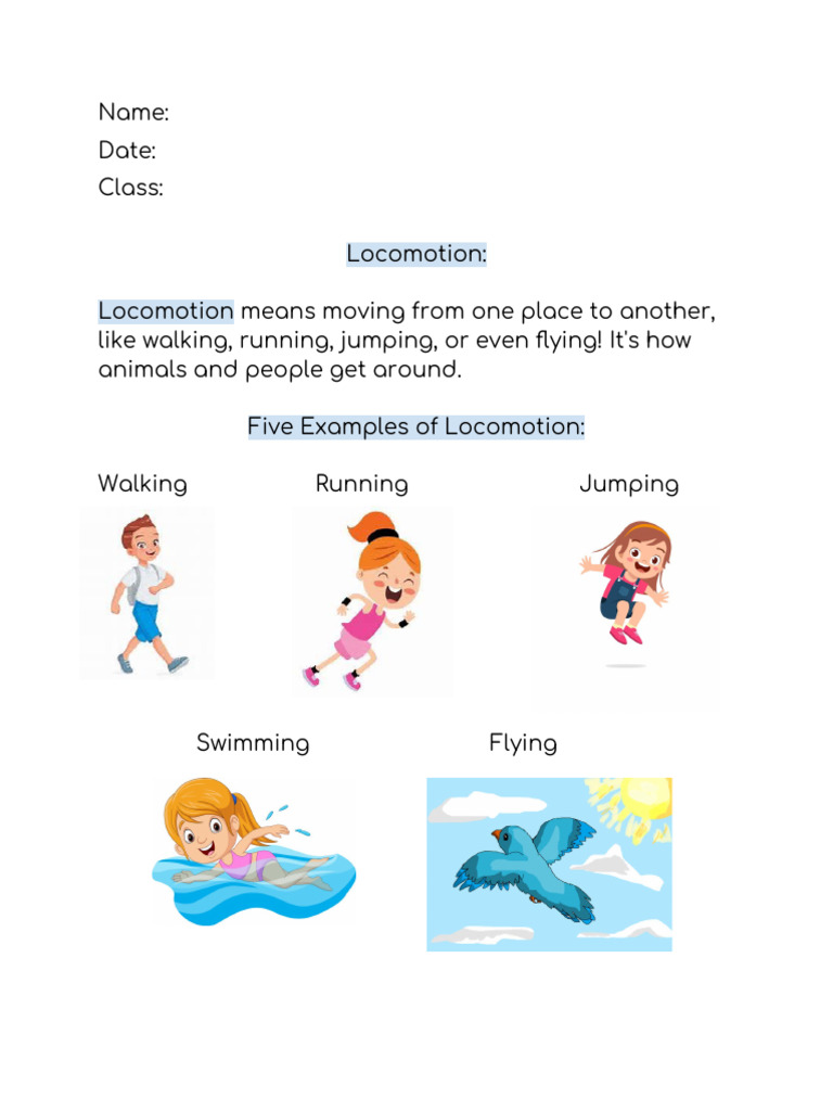 Understanding Locomotion and Nutrition | PDF