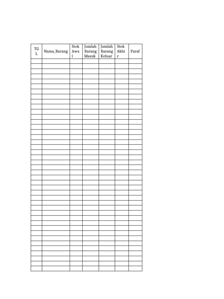 Draft Stok Barang | PDF
