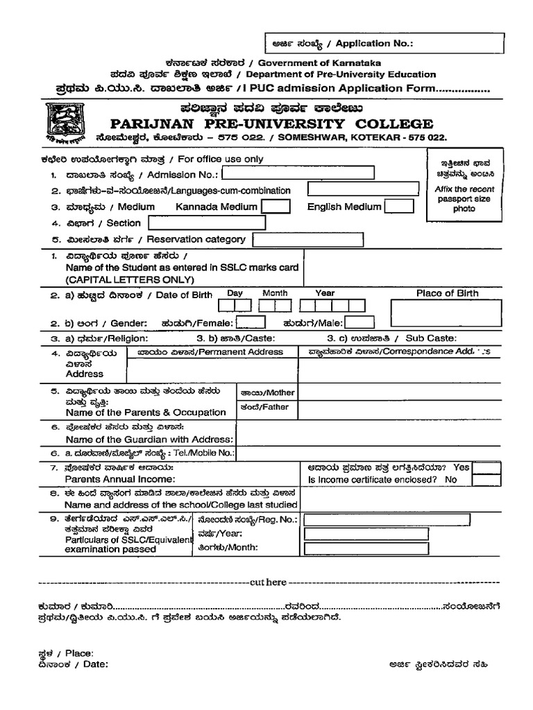 Application Form PPUC | PDF