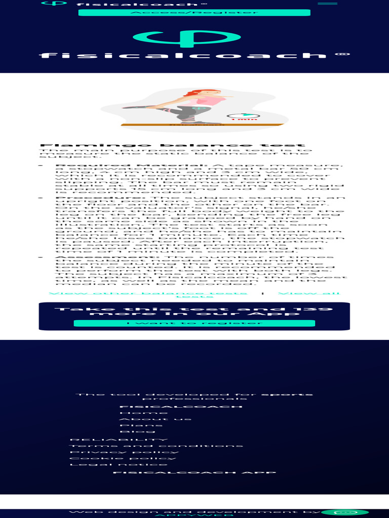 Flamingo Balance Test Procedure | PDF
