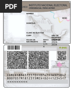 Credencial INE: Datos de Votante México | PDF